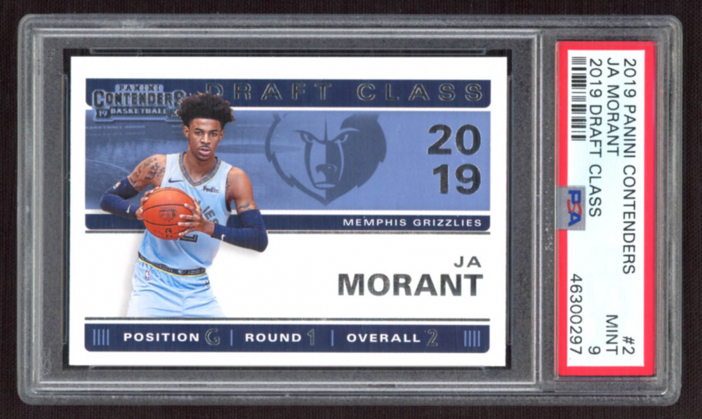 Ja Morant 2019-20 Panini Contenders '19 Draft Class Contenders #2 (PSA ...
