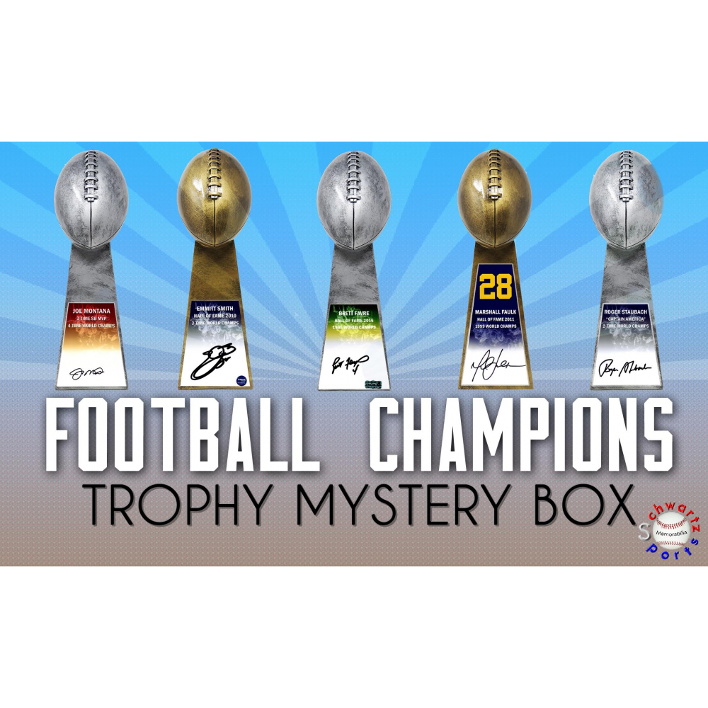 Schwartz Sports Football Champion Signed Championship Trophy Mystery ...
