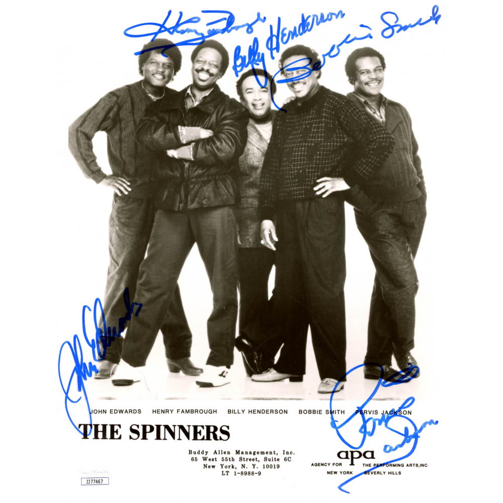 The Spinners 8x10 Photo Band-Signed by (5) with James Edwards, Billy ...