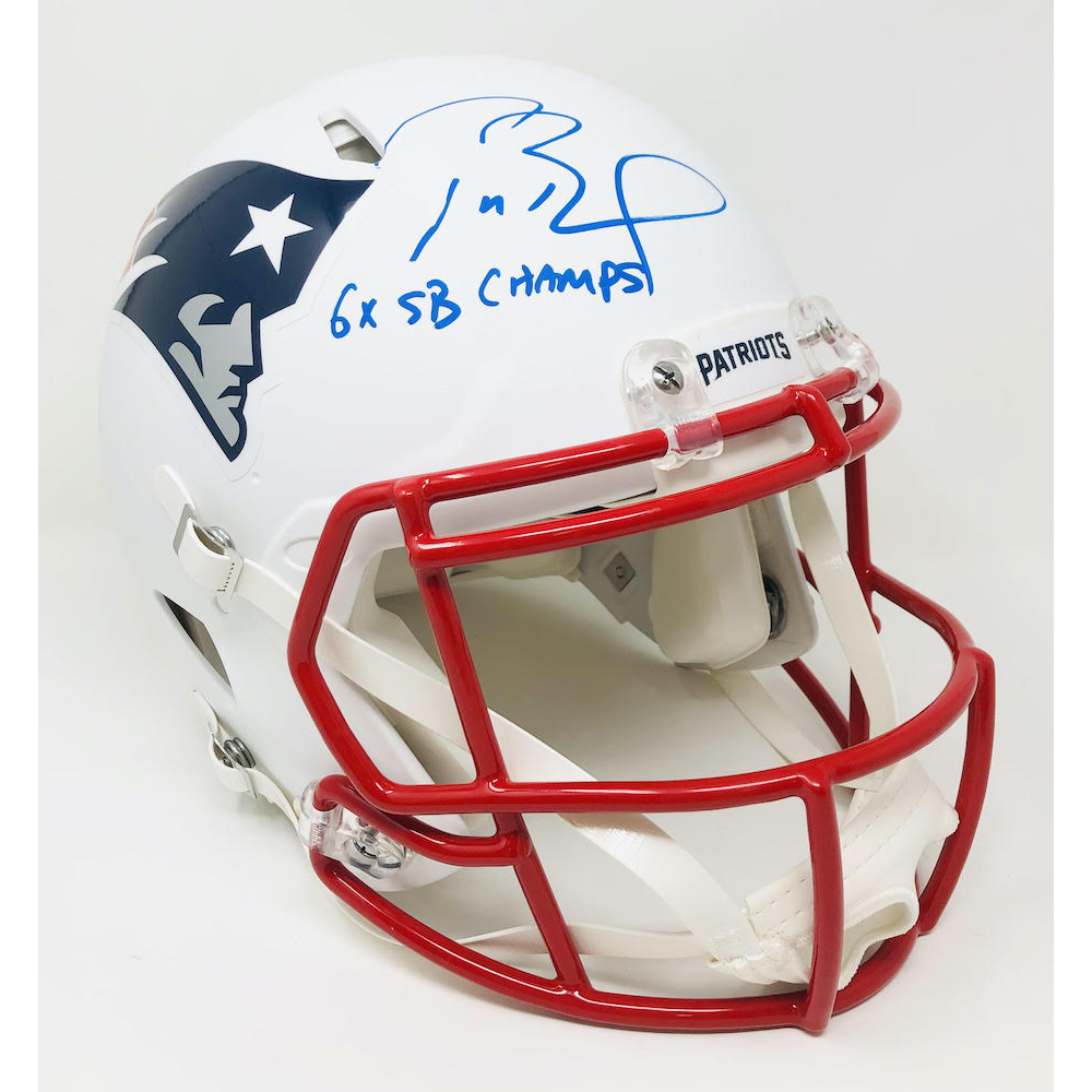 Tom Brady Signed Patriots Full-Size Authentic On-Field Matte White ...