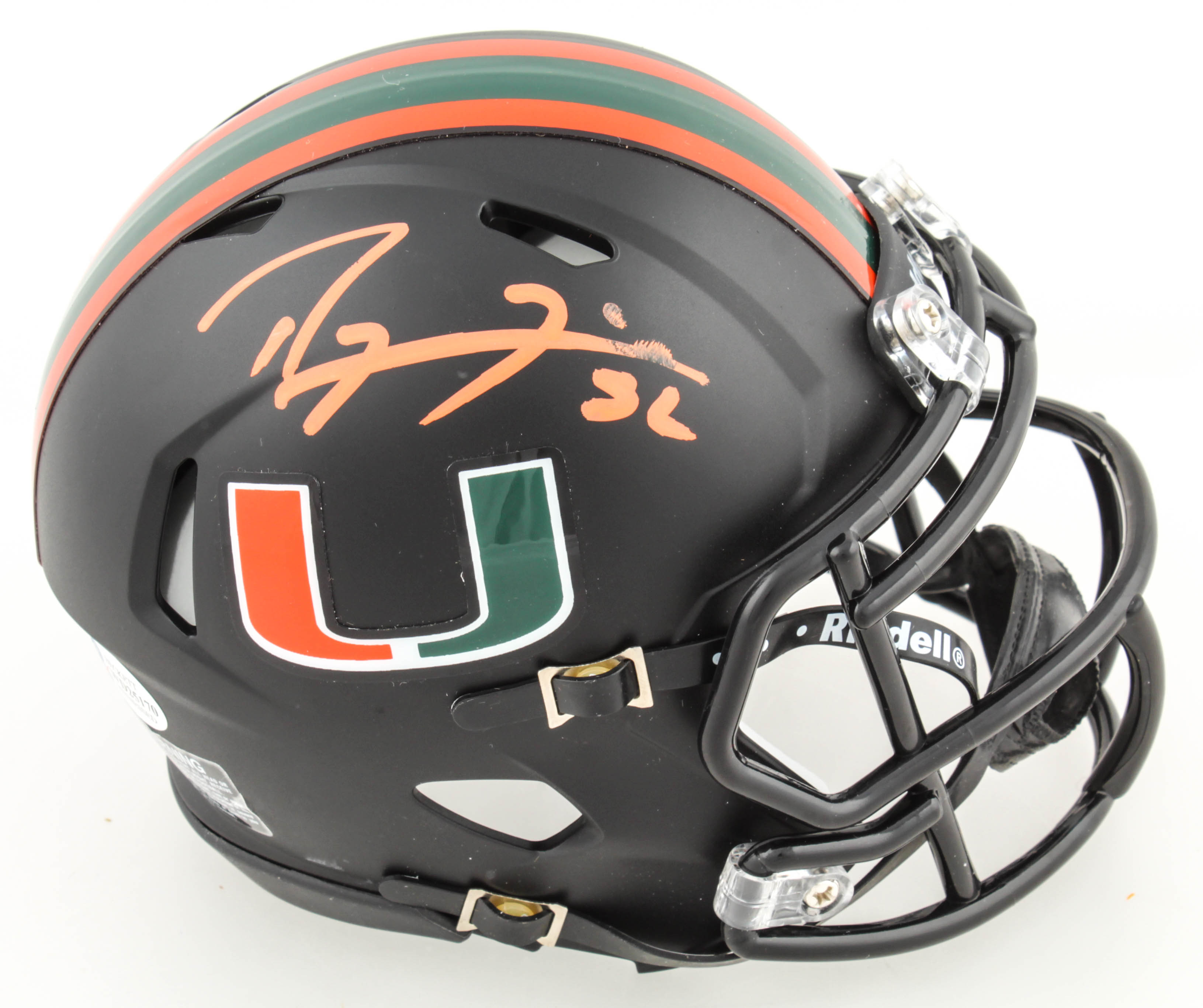 Ray Lewis Signed Miami Hurricanes Speed Mini Helmet (Beckett COA ...