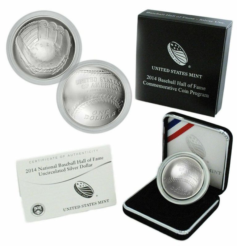 2014 P National Baseball Hall of Fame Commemorative 1 oz. .999 Silver ...