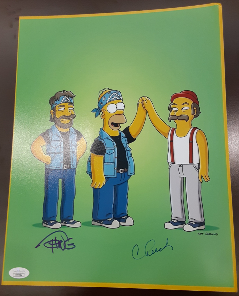 Cheech Marin & Tommy Chong Signed "The Simpsons" 11x14 Photo (JSA COA ...