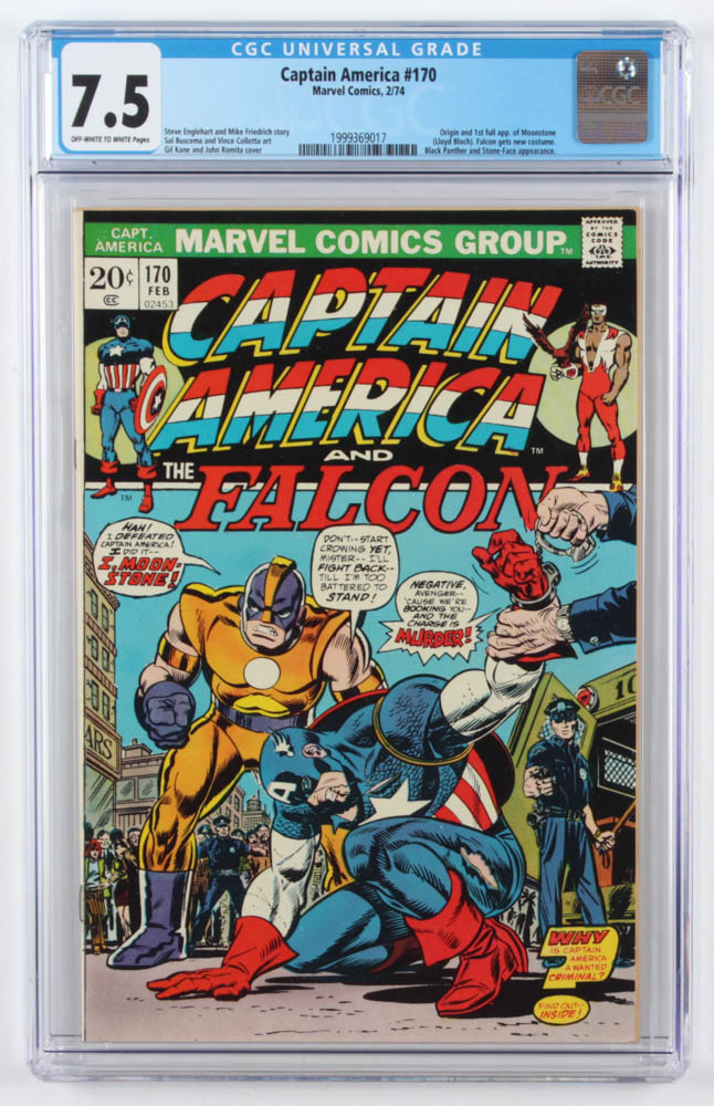 1974 "Captain America" Issue #170 Marvel Comic Book (CGC 7.5 ...