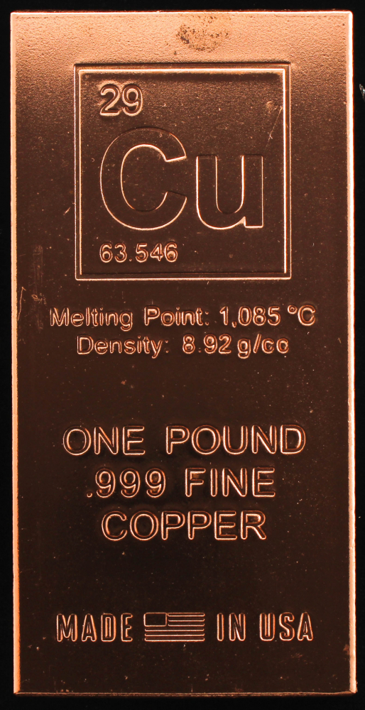 One Pound .999 Fine Copper Provident Metals Bullion Bar | Pristine Auction