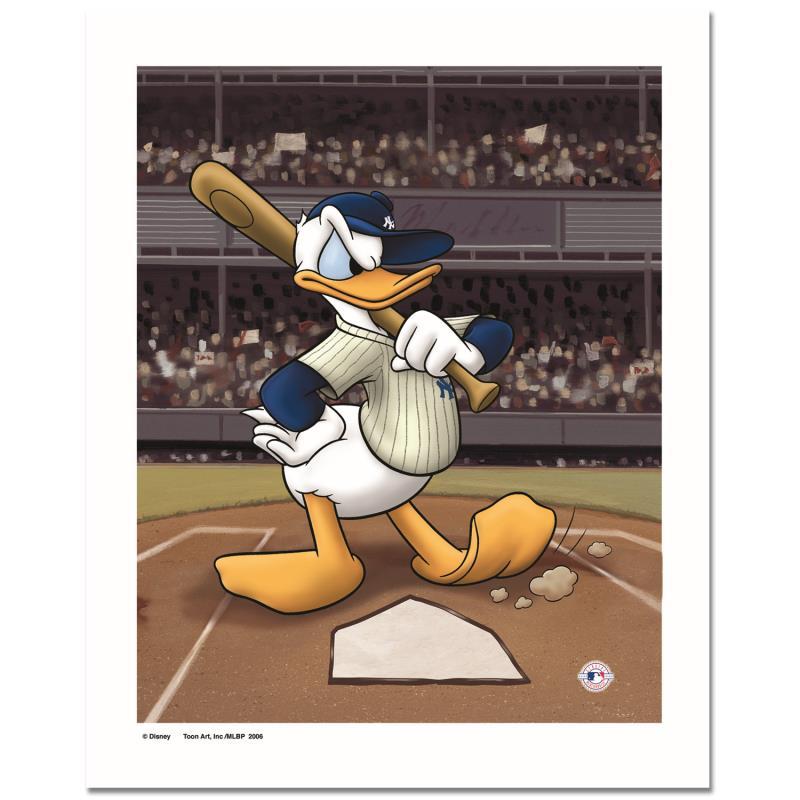 Disney "Donald at the Plate (Yankees)" Numbered LE 16x20 Giclee ...