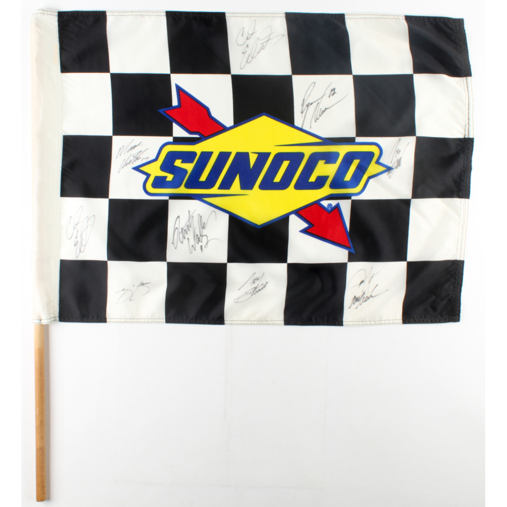 NASCAR Sunoco Racing Fuels Checkered Flag Signed by (9) with Ryan ...