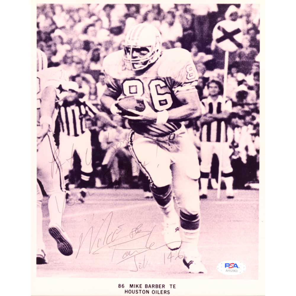 Mike Barber Signed Oilers 8x10 Photo (PSA COA) | Pristine Auction