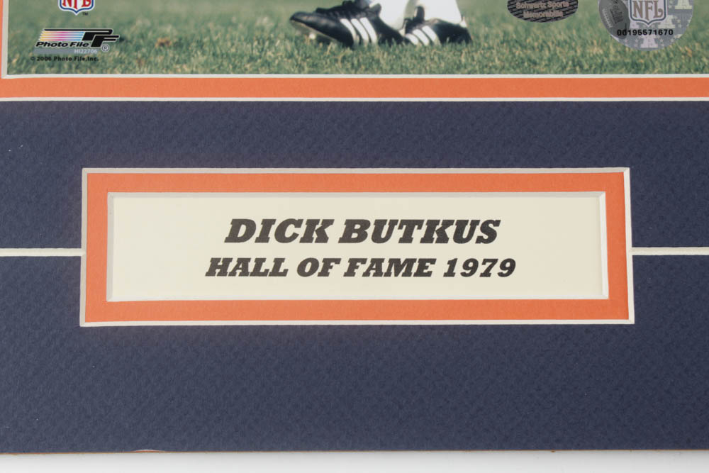 Dick Butkus, Walter Payton & Gale Sayers Signed Bears 18x30 Custom ...