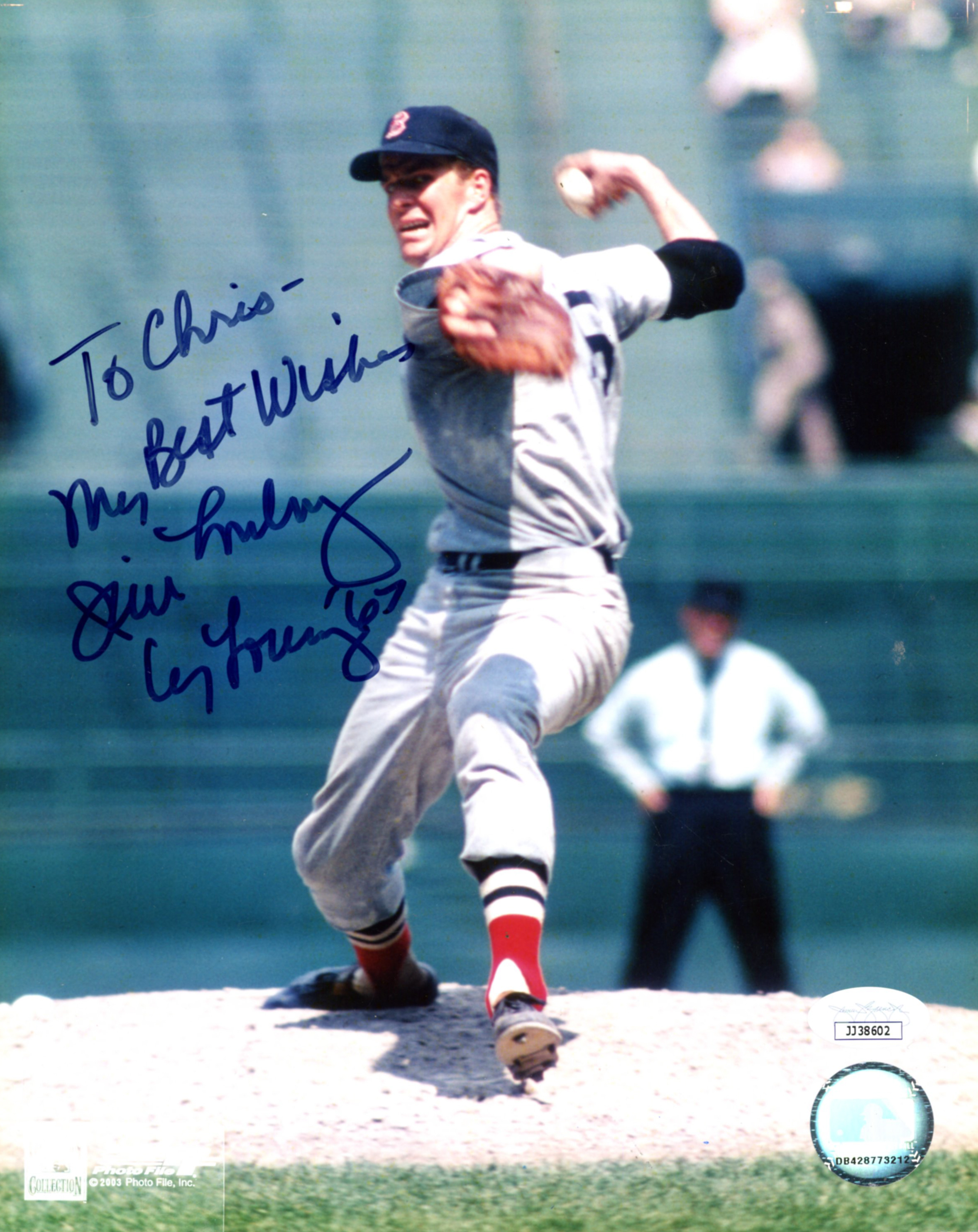 Jim Lonborg Signed Red Sox 8x10 Photo Inscribed "My Best Wishes" & "Cy ...