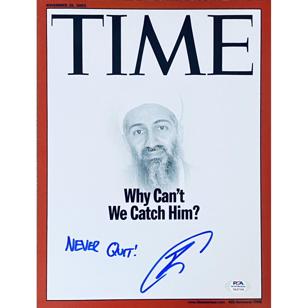 U S Navy Seal Robert O Neill Signed Osama Bin Laden 9x12 TIME Magazine u-s-navy-seal-robert-o-neill-signed-osama-bin-laden-9x12-time-magazine