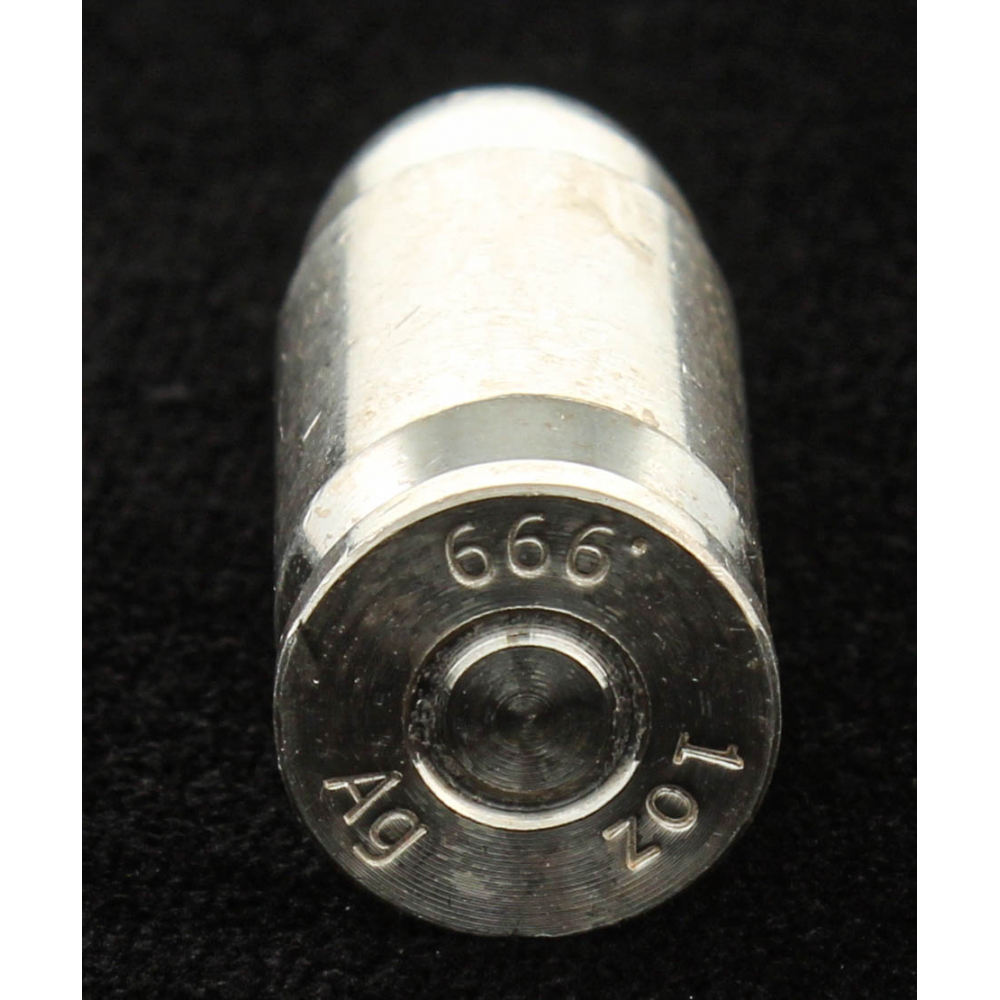 1 Oz. 999 Fine Silver .45 Silver Bullet | Pristine Auction
