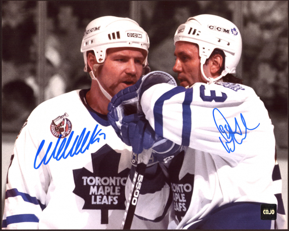 Doug Gilmour & Wendel Clark Signed Maple Leafs 8x10 Photo (COJO COA ...