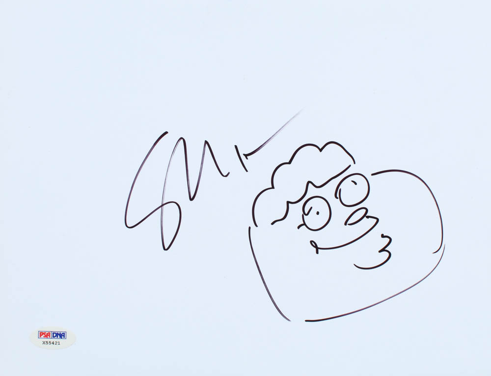 Seth MacFarlane Signed "Family Guy" 8.5x11 Sketch (PSA Hologram ...