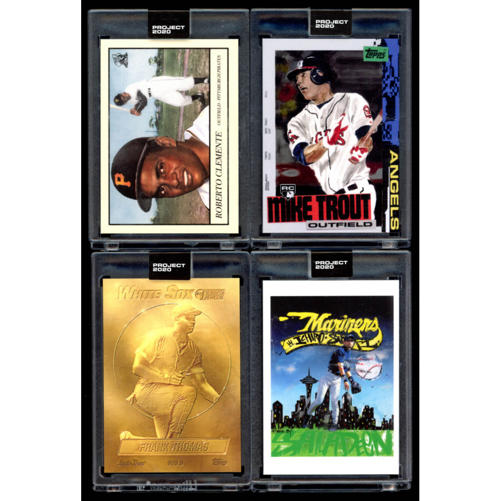 Lot of (4) 2020 Topps Project 2020 Baseball Cards with Roberto Clemente ...