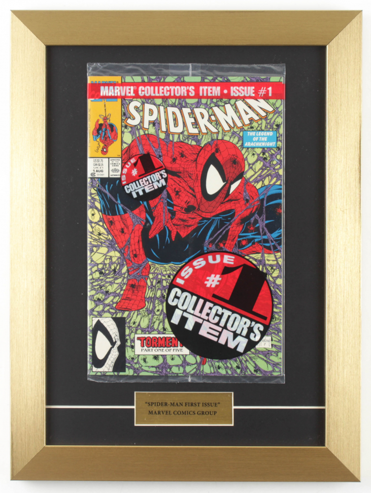 1990 "Spider-Man" Issue #1 Marvel 12x16 Custom Framed First Issue Comic ...