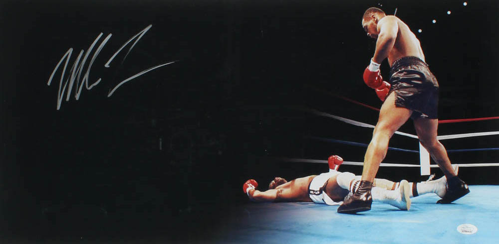 Mike Tyson Signed 12x24 Panoramic Photo (JSA COA) (See Description ...