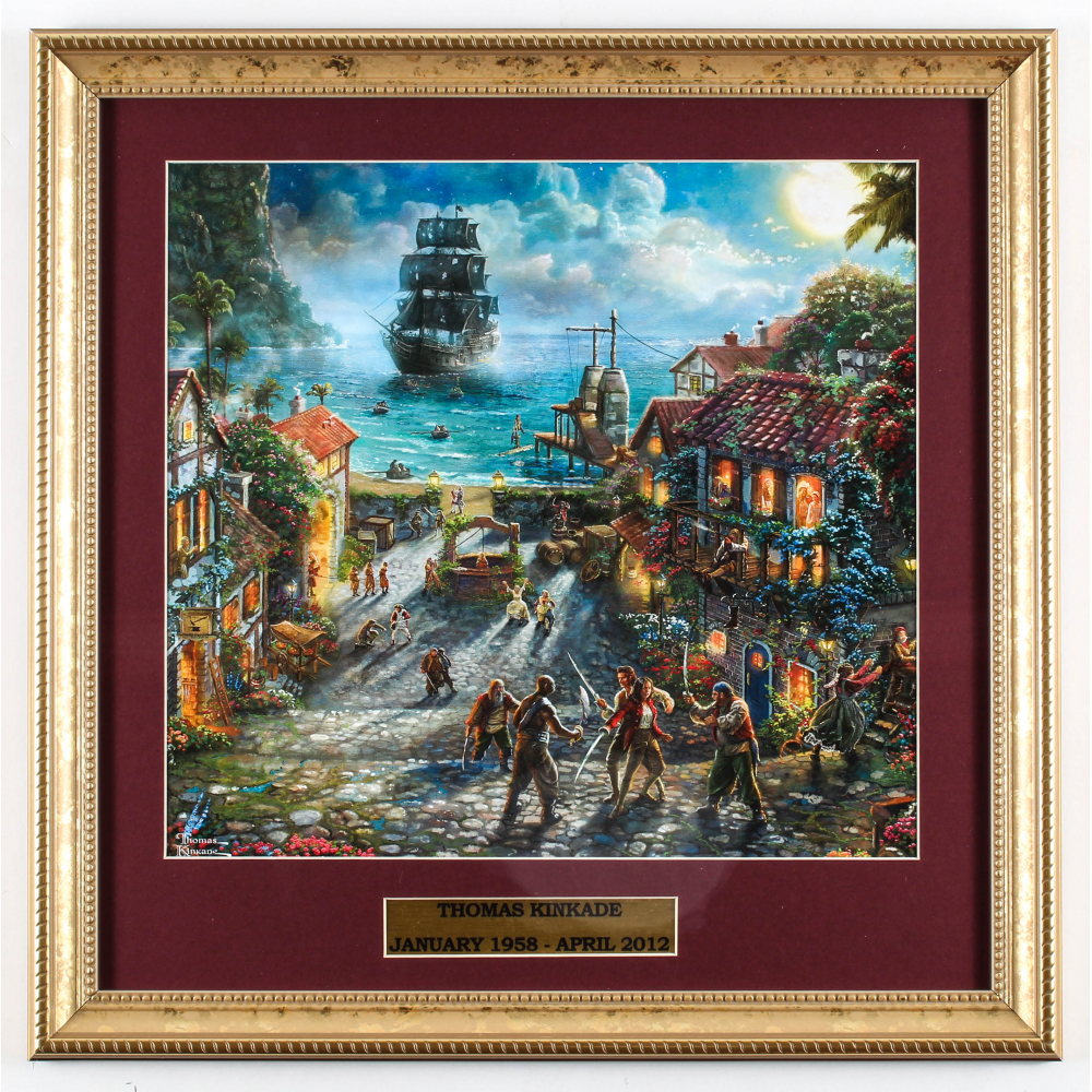 Thomas Kinkade's "Pirates of the Caribbean" 16x16 Custom Framed Print ...