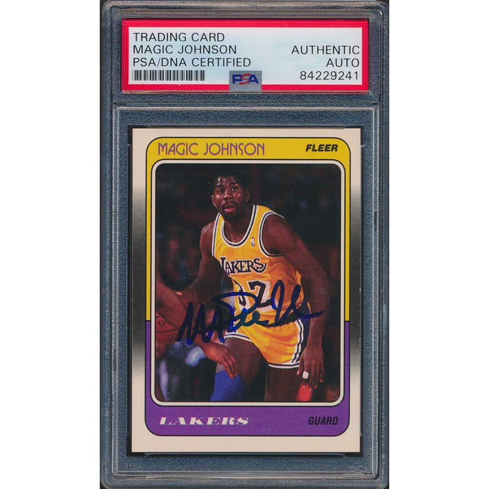 Magic Johnson Signed 1988-89 Fleer #67 (PSA Encapsulated) | Pristine ...
