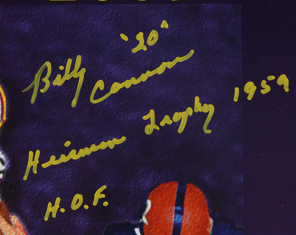Billy Cannon & Artist Signed 14x20 LSU Tigers 1959 Halloween Run LE ...