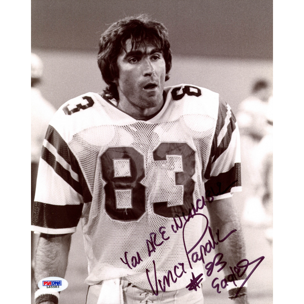 Vince Papale Signed Eagles 8x10 Photo Inscribed "You Are Invincible ...