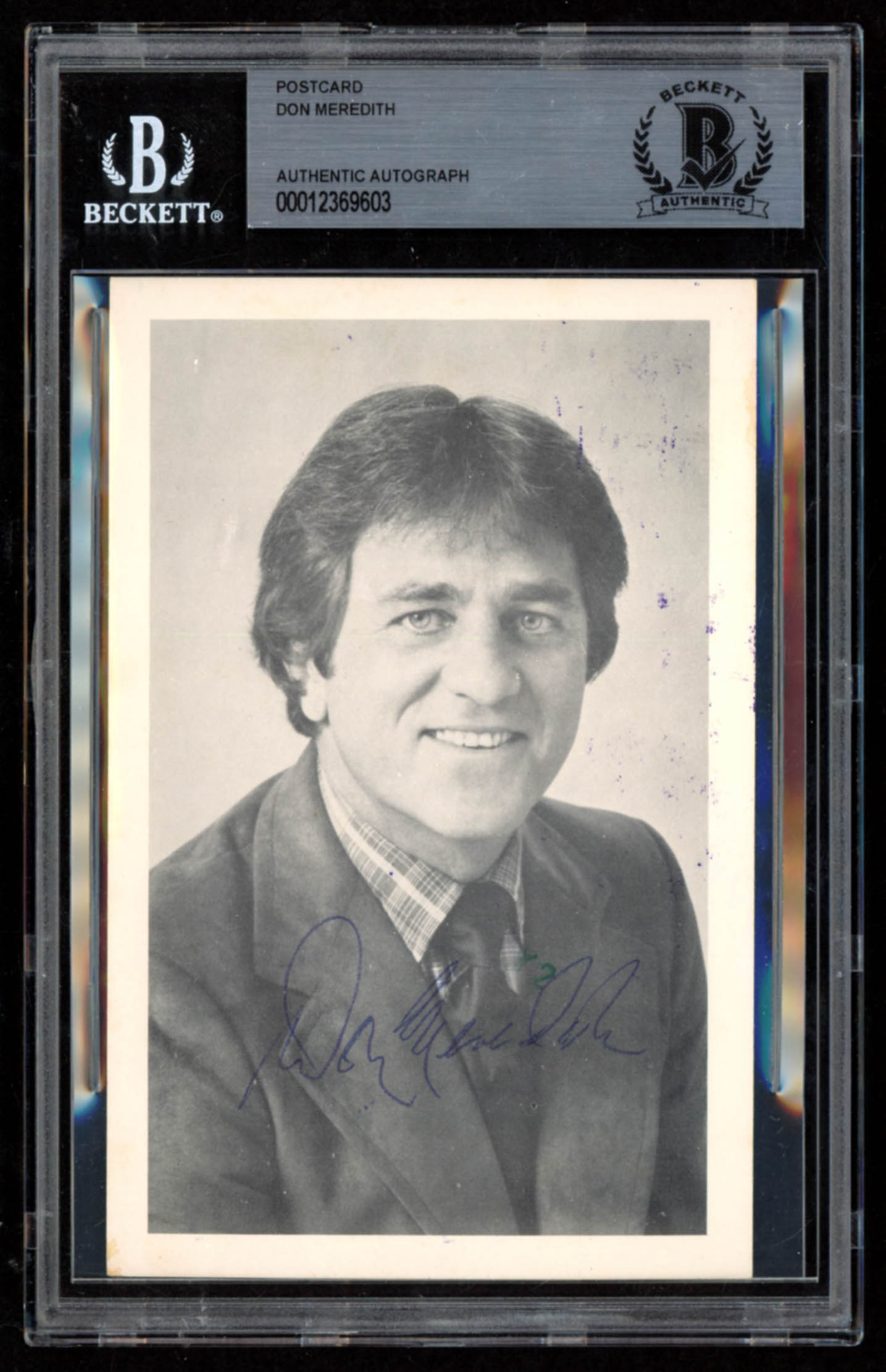 Don Meredith Signed 3.5x5.5 Postcard (BGS Encapsulated) | Pristine Auction