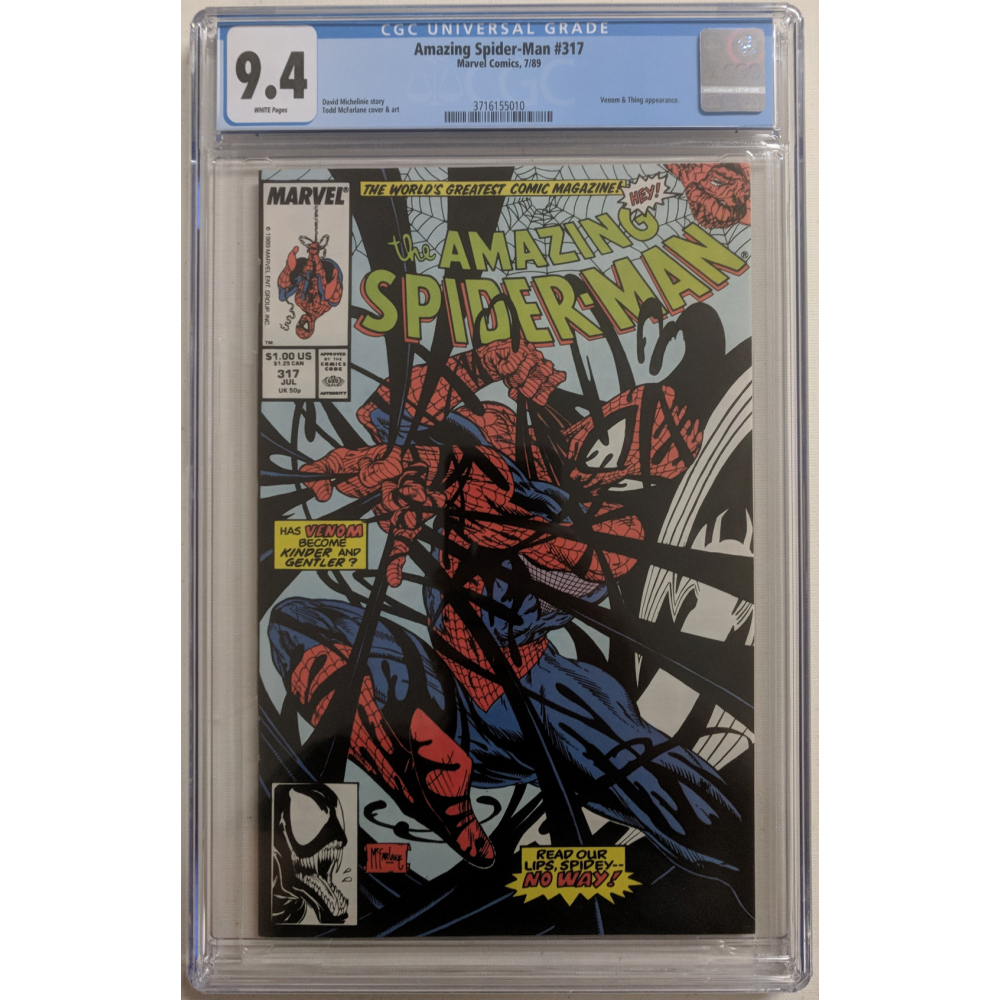 1989 "Amazing Spider-Man" Issue #317 Marvel Comic Book (CGC 9.4 ...