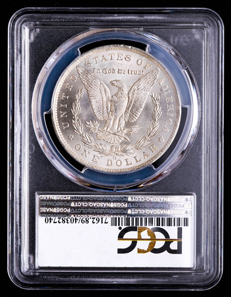 1885-O Morgan Silver Dollar - Stage Coach Label (PCGS Brilliant Uncirculated) | Pristine Auction