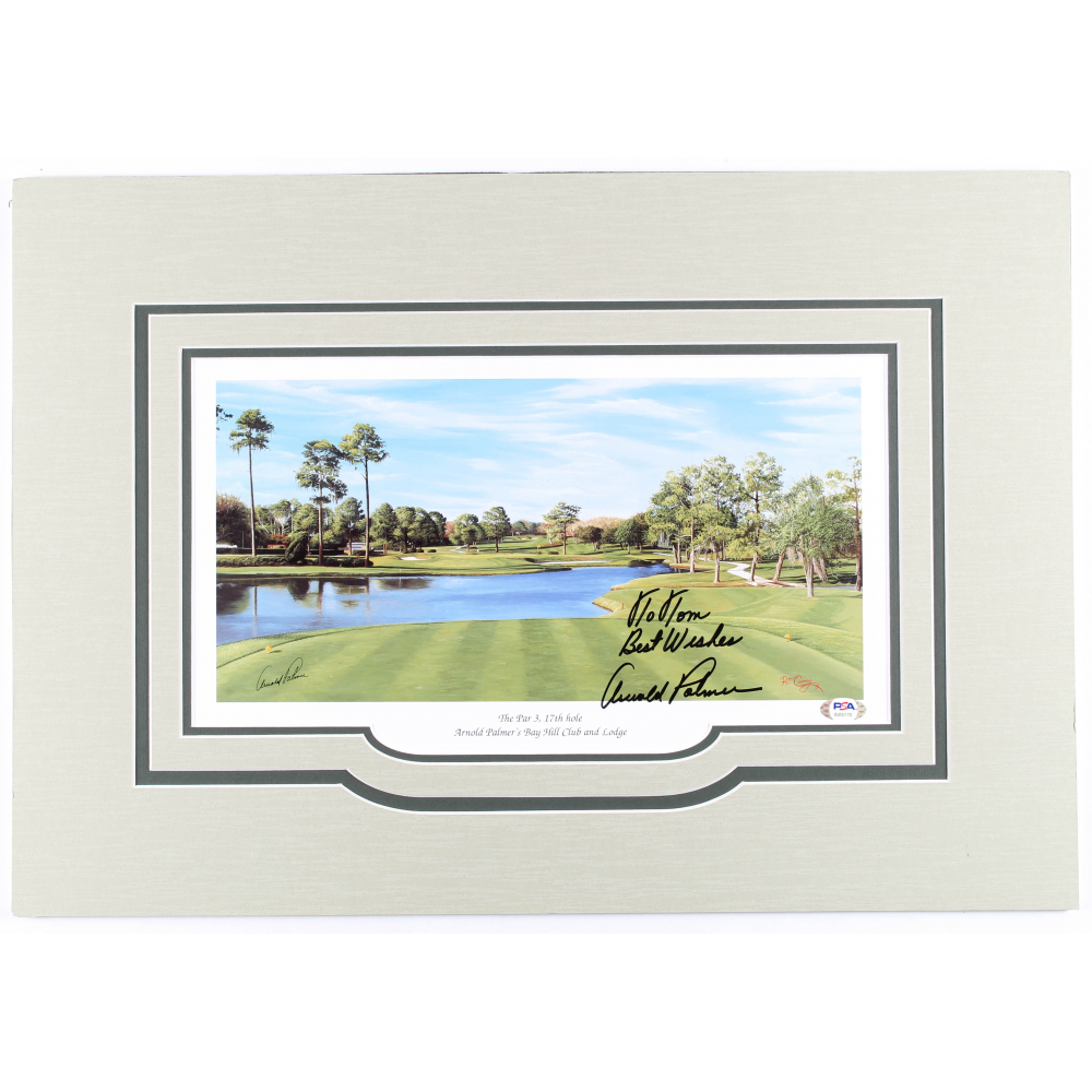 Arnold Palmer Signed "The Par 3, 17th Arnold Palmer's Hole Bay Hill ...