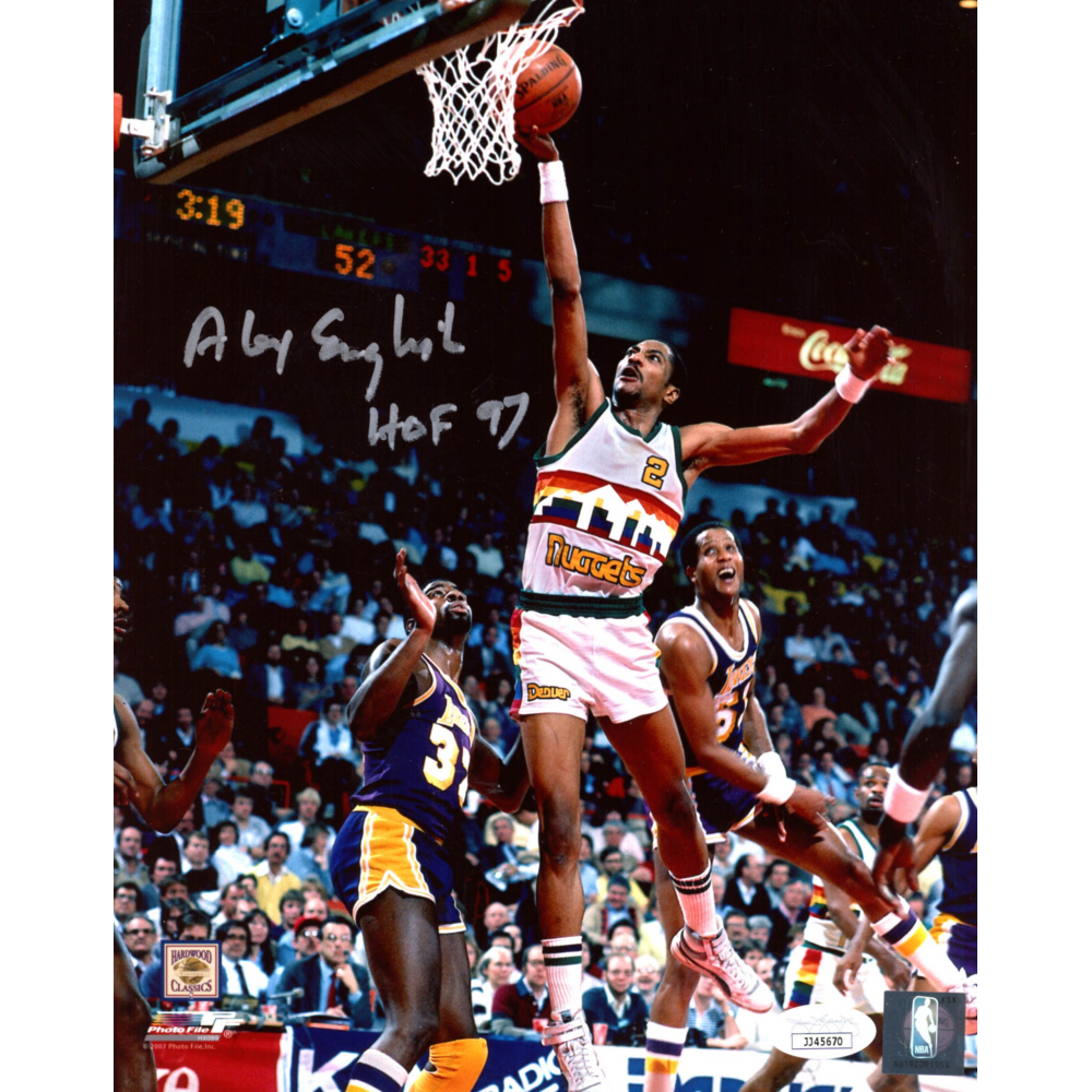 Alex English Signed Nuggets 8x10 Photo Inscribed "HOF 97" (JSA COA ...