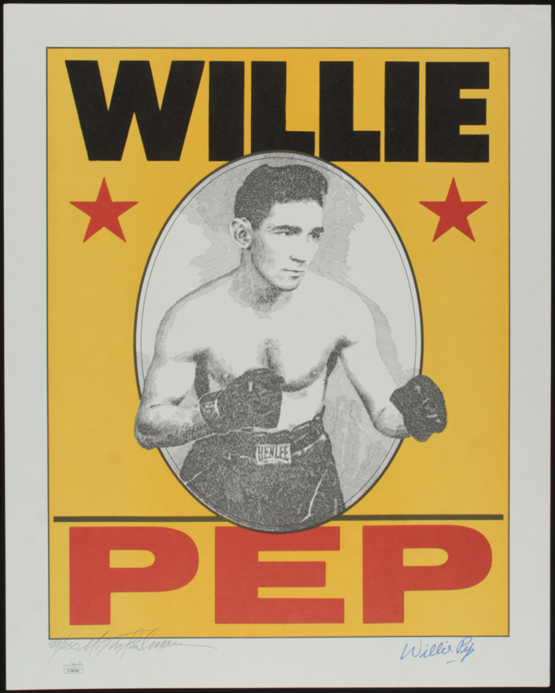 Willie Pep Signed LE 16x20 Lithograph (JSA COA) | Pristine Auction