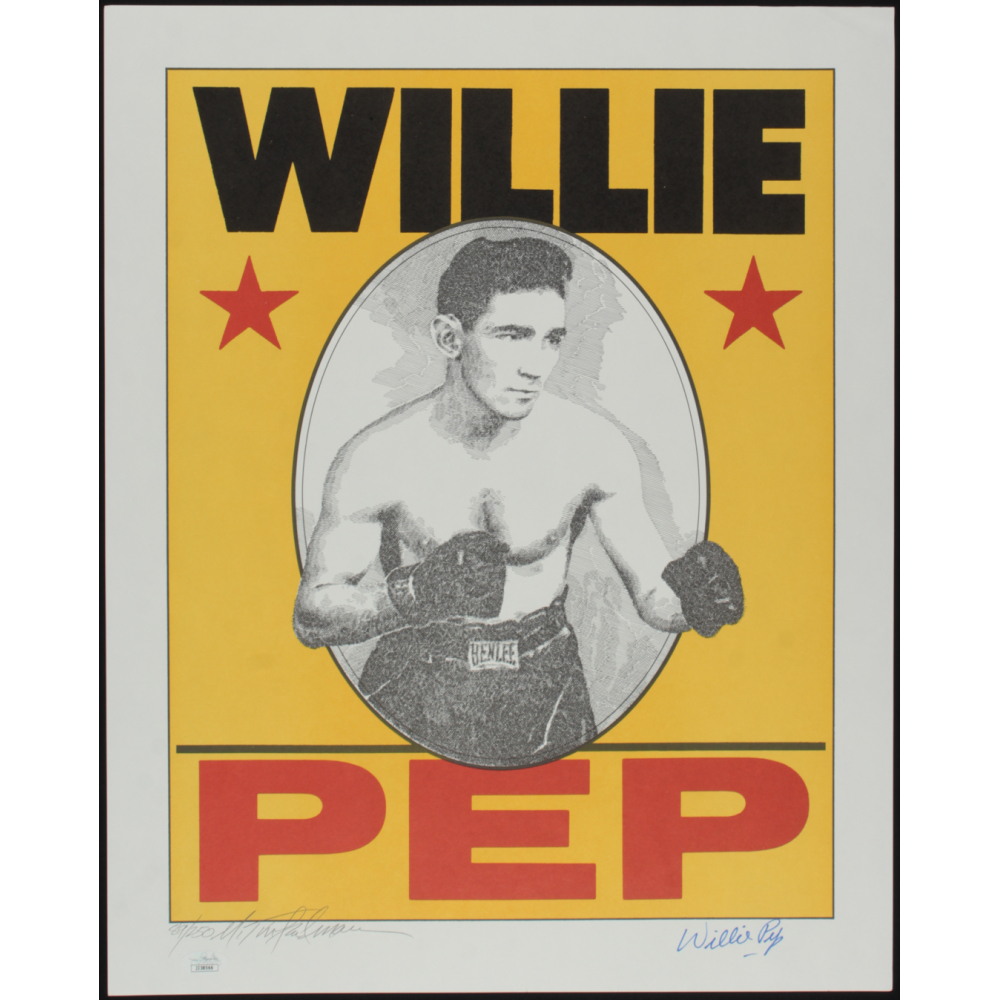 Willie Pep Signed LE 16x20 Lithograph (JSA COA) | Pristine Auction