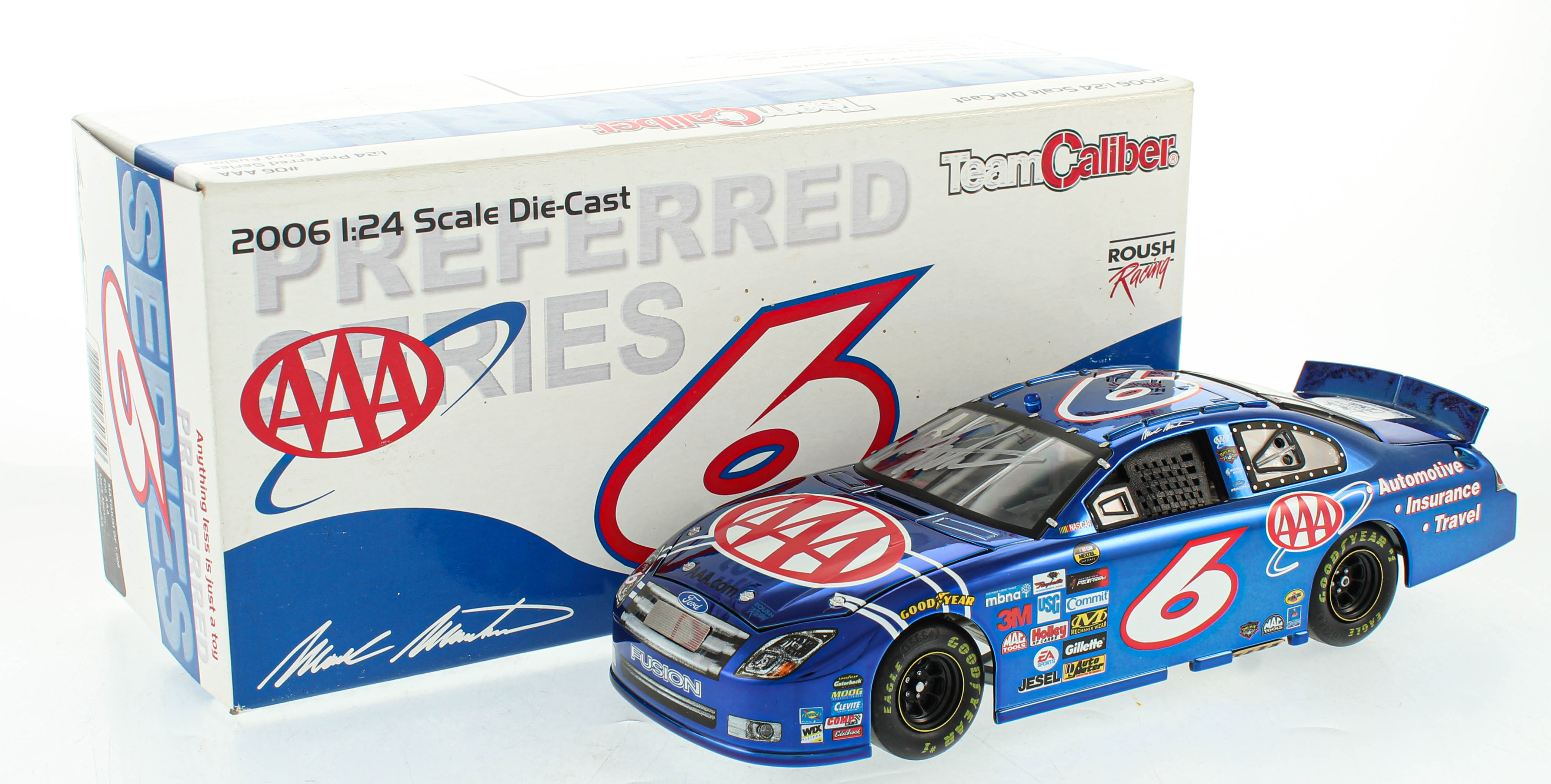 Mark Martin Signed #6 AAA 2006 Fusion NASCAR 1:24 Die-Cast Scale Stock ...