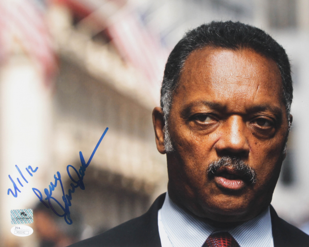 Jesse Jackson Signed 11x14 Photo Inscribed "2/1/12" & "Peace" (JSA COA ...