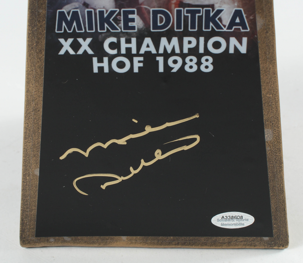 Mike Ditka Signed 15" Football Championship Trophy (Schwartz COA ...