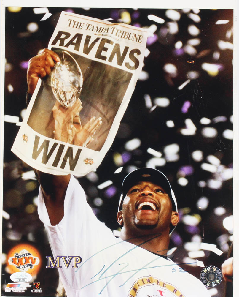 Ray Lewis Signed Ravens 11x14 Photo On Board (JSA COA) | Pristine Auction