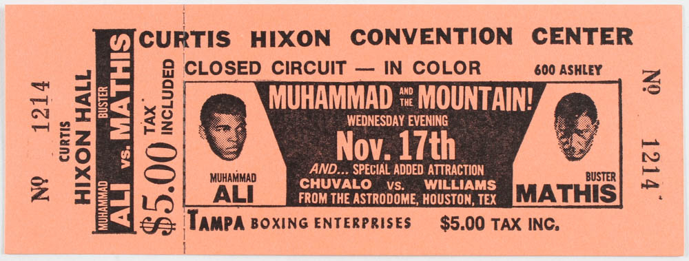 1971 Muhammad Ali vs. Buster Mathis Curtis Hixon Convention Center ...