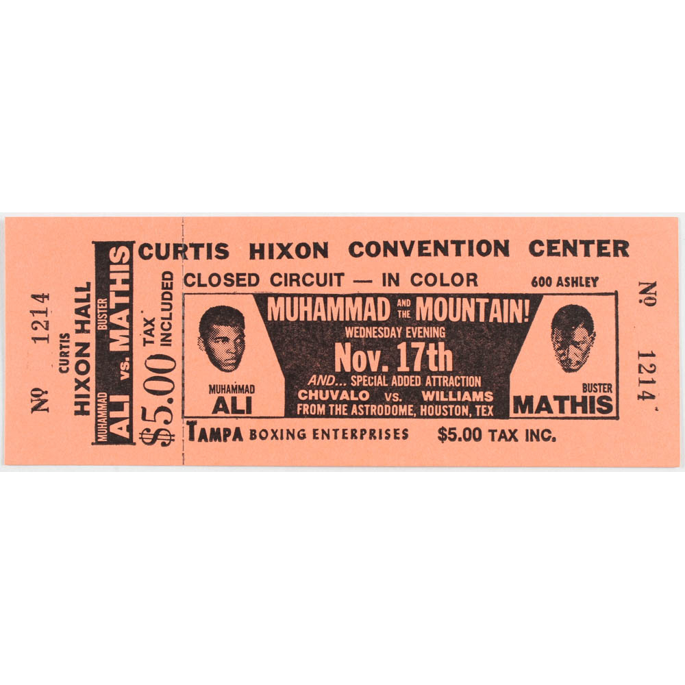 1971 Muhammad Ali vs. Buster Mathis Curtis Hixon Convention Center ...