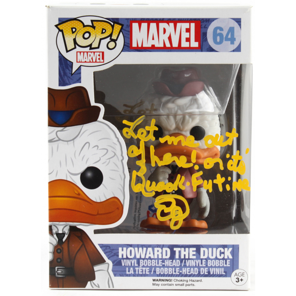 Ed Gale Signed "Howard the Duck" #64 Funko Pop! Vinyl Figure Inscribed ...