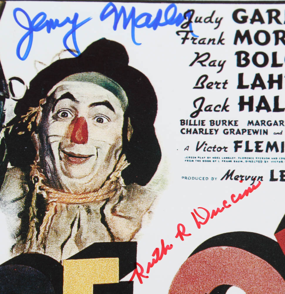 "The Wizard Of Oz" 11x17 Print Cast-Signed by (6) with Mickey Carroll ...