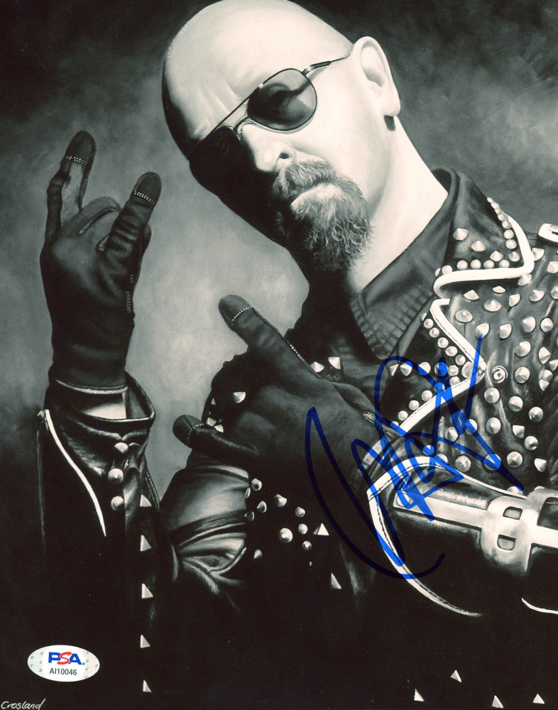 Rob Halford Signed 8x10 Photo (PSA COA) | Pristine Auction
