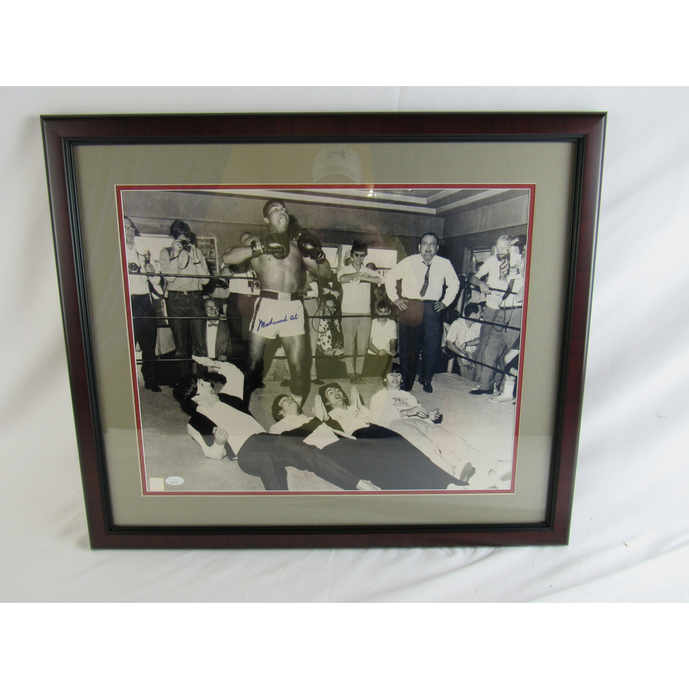 Muhammad Ali Signed 22x26 Custom Framed Photo Display (JSA LOA ...