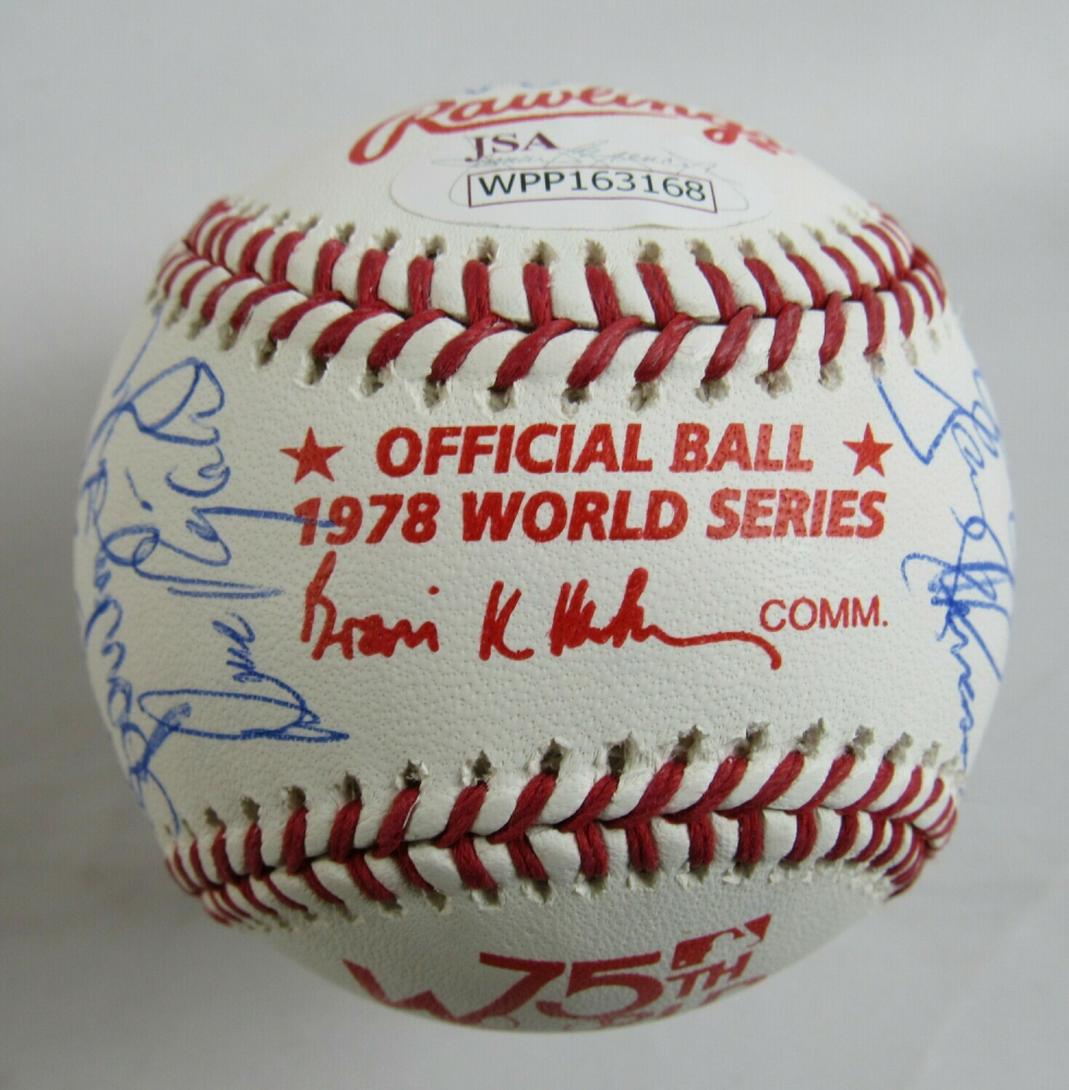 1978 Yankees World Series Baseball Team-Signed by (20) with Reggie ...