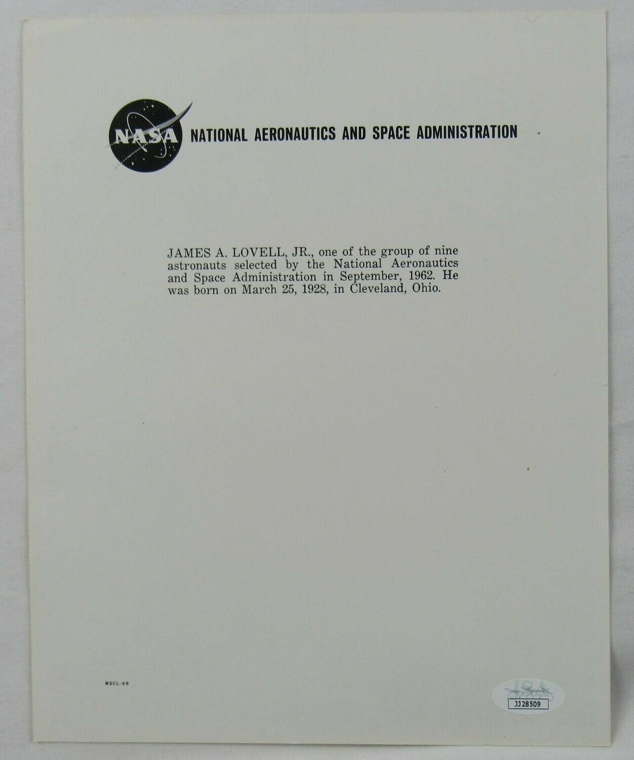 Jim Lovell Signed NASA 8x10 Photo (JSA COA) | Pristine Auction