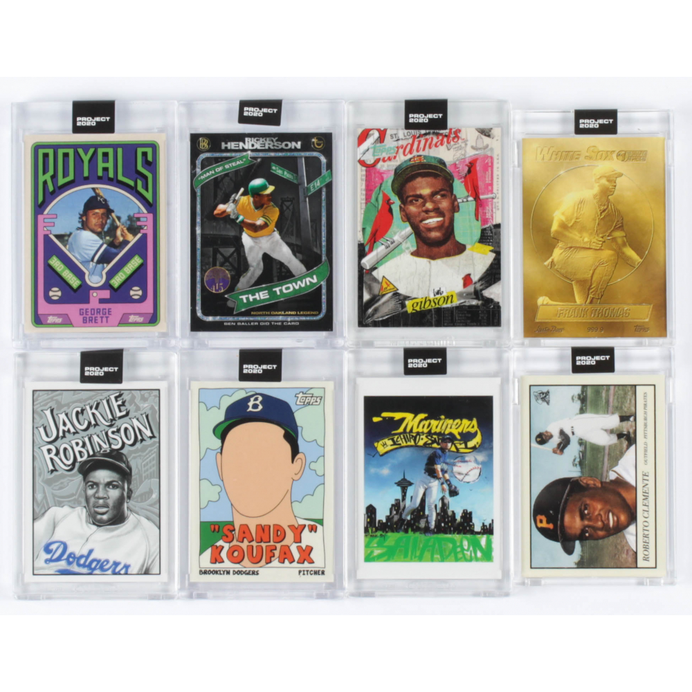 Lot of (8) 2020 Topps Project Baseball Cards with Jackie Robinson #79 ...