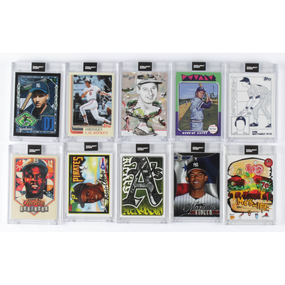 Lot of (10) 2020 Topps Project Baseball Cards with Jackie Robinson #156 ...