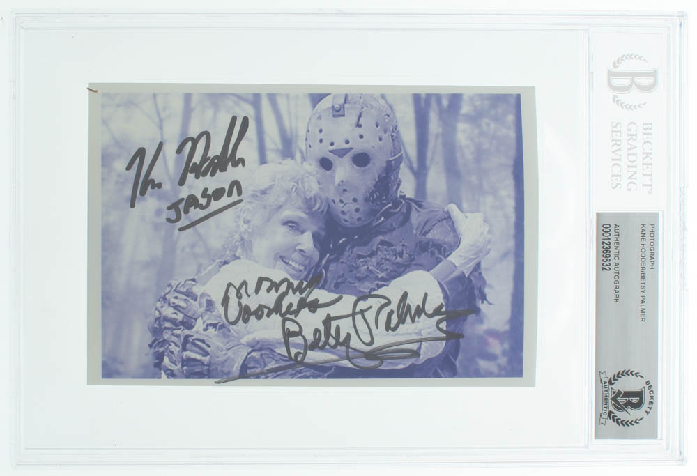 Kane Hodder & Betsy Palmer Signed 4x6 Photo Inscribed "Jason" & "Mommy ...