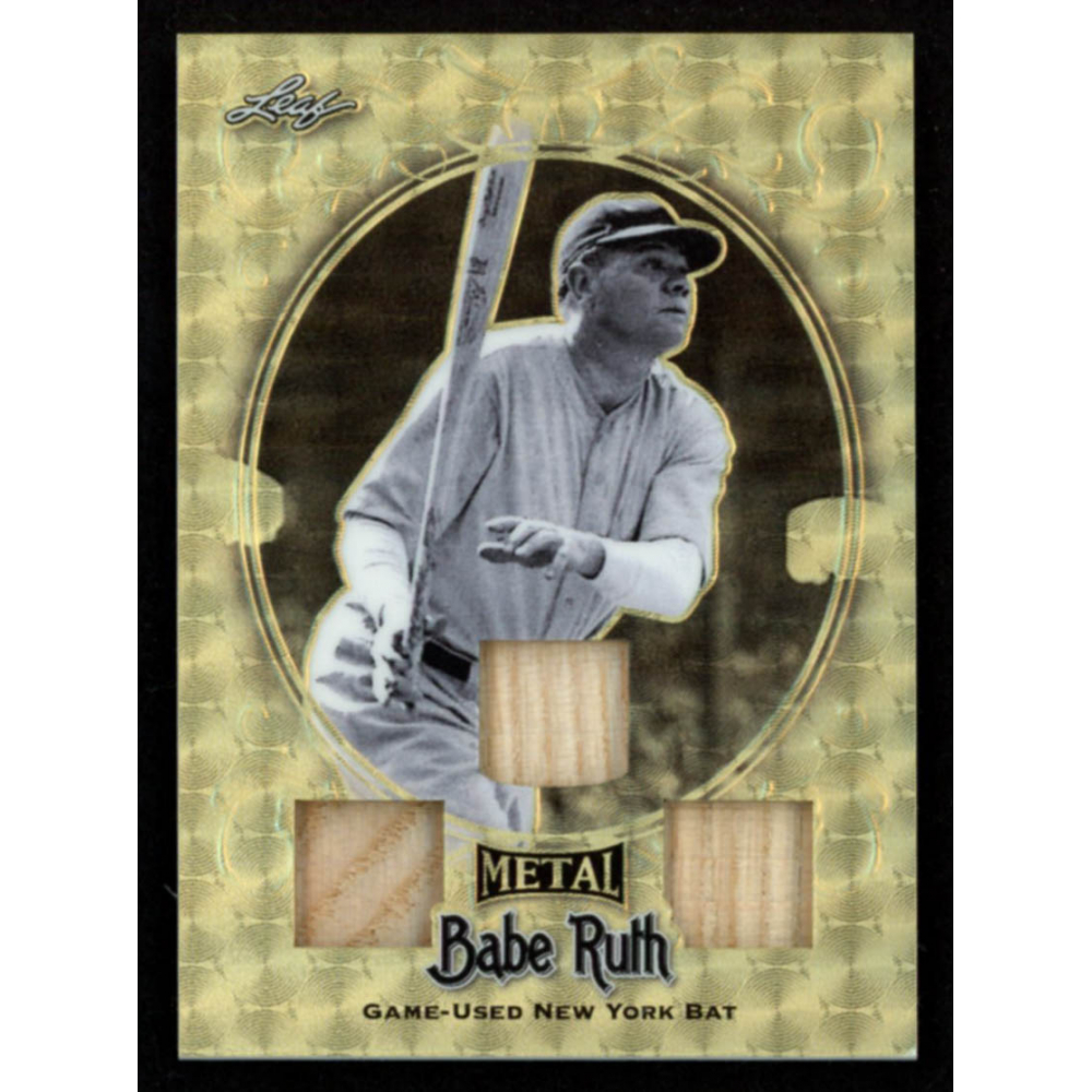 Babe Ruth 2019 Leaf Metal Babe Ruth Collection Triple Bats Gold #TB01 ...