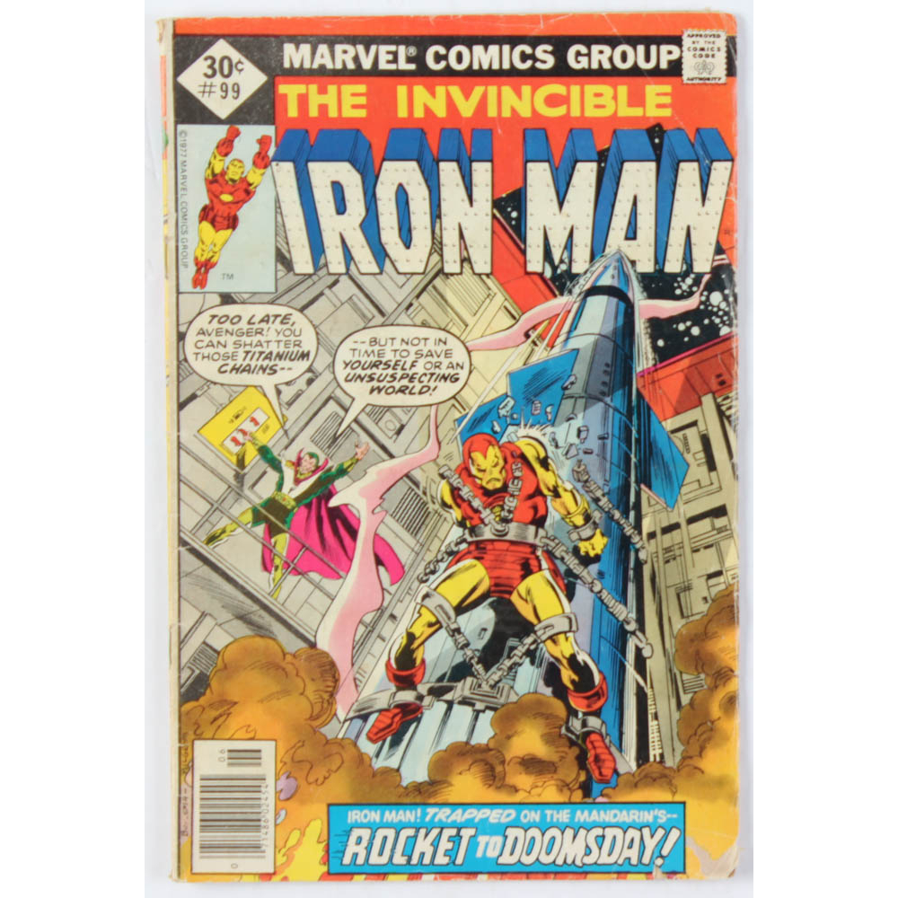 1977 "The Invincible Iron Man" Vol. 1 Issue #99 Marvel Comic Book ...