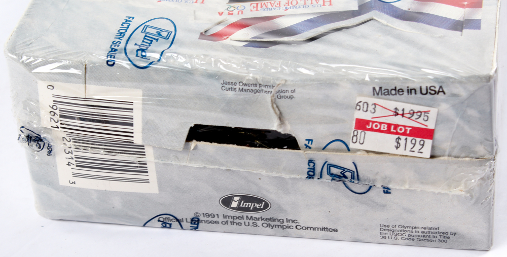 1991 Impel U.S. Olympic Hall of Fame Series Card Box with (36) Packs ...